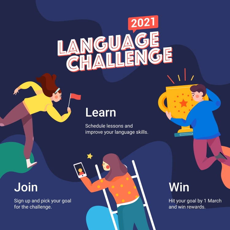 italki - Share your goal of Language Challenge 2021! Take a screenshot ...
