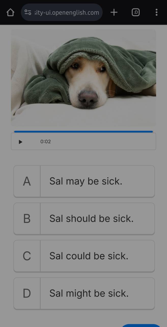 italki - The 1 says: Sal looks sick. I think the correct is A. The ...