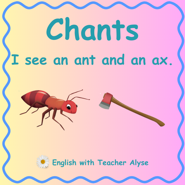 italki - Listen and chant ant axe I see an ant and an axe. Follow me ...