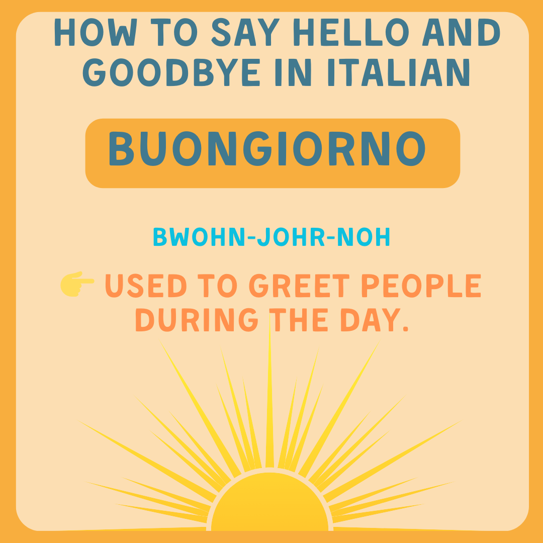 italki - 🇮🇹 Italian Greetings! 🇮🇹 Learning how to greet people is an ...