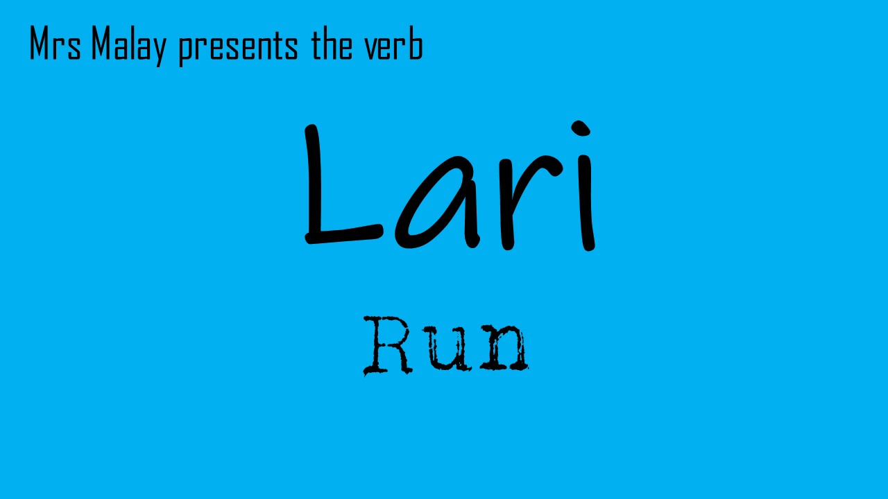 italki - FLASHCARD Lari MEANING Run SENTENCE Saya boleh lari dengan ...