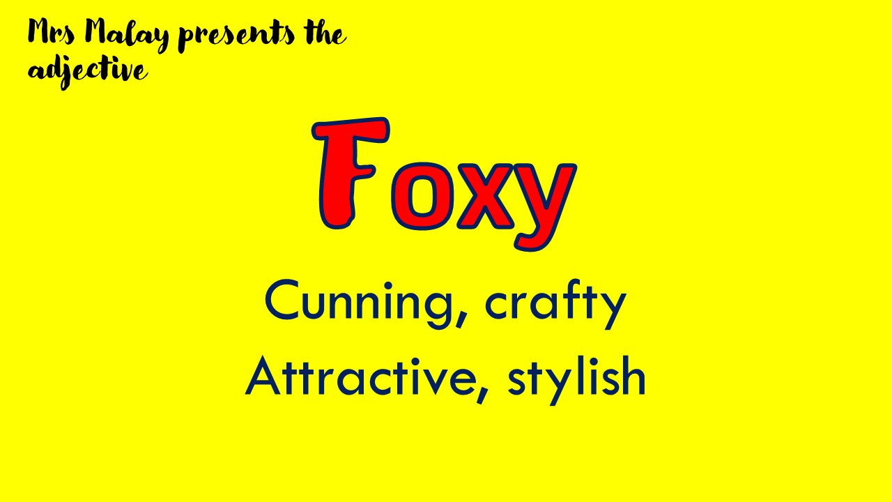 italki - FLASHCARD OF THE DAY Foxy ... which means Cunning, crafty ...
