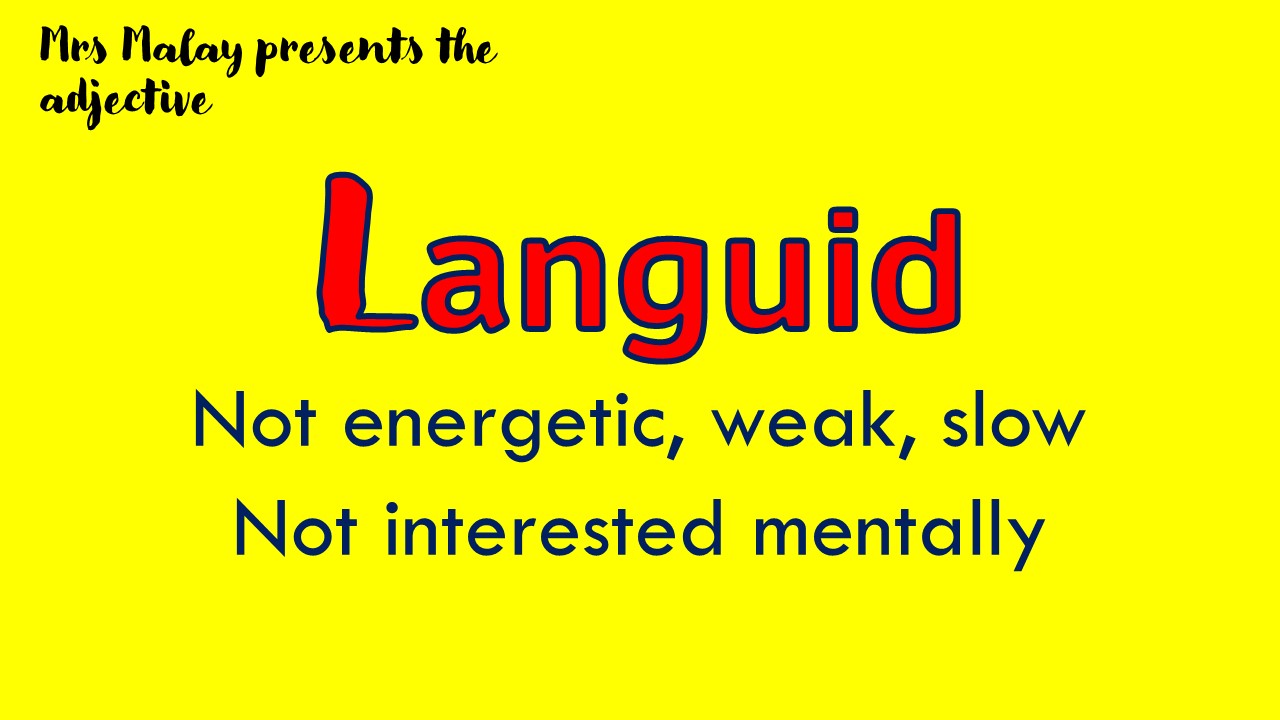 italki - I'm feeling rather languid this evening... What am I feeling ...