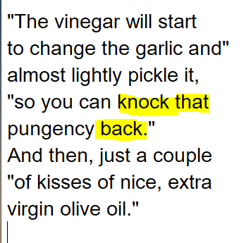 italki - What does knock back mean?[Image]