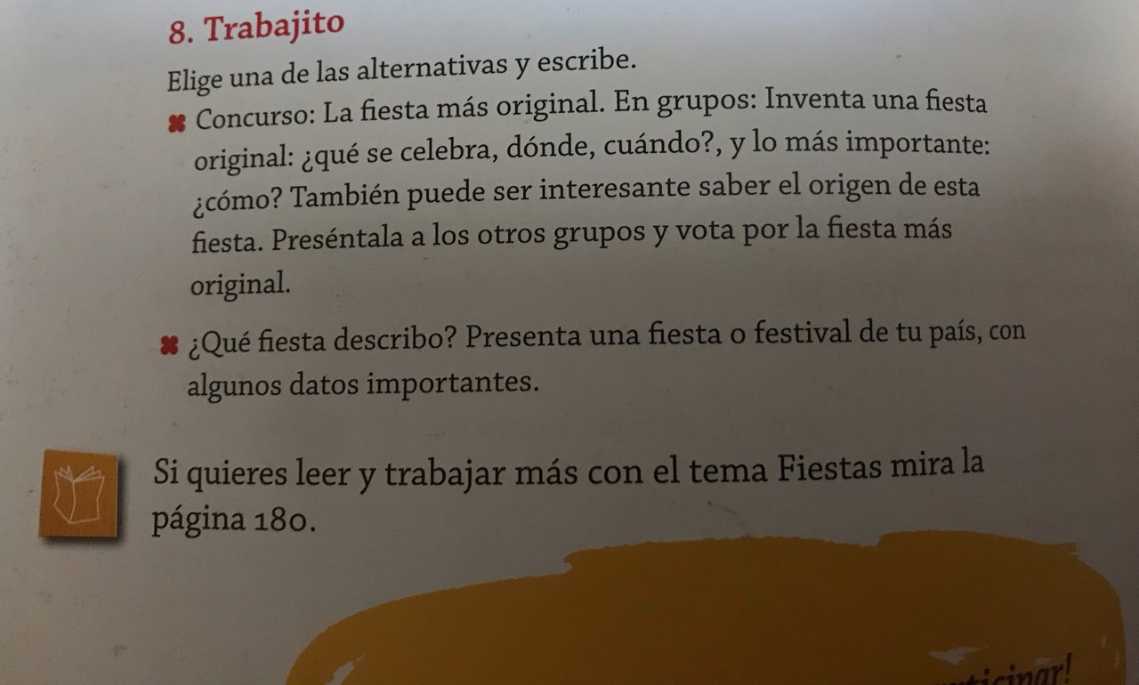 italki - 8: trabajito. Describe una fiesta. ¡Gracias de antemano por ...