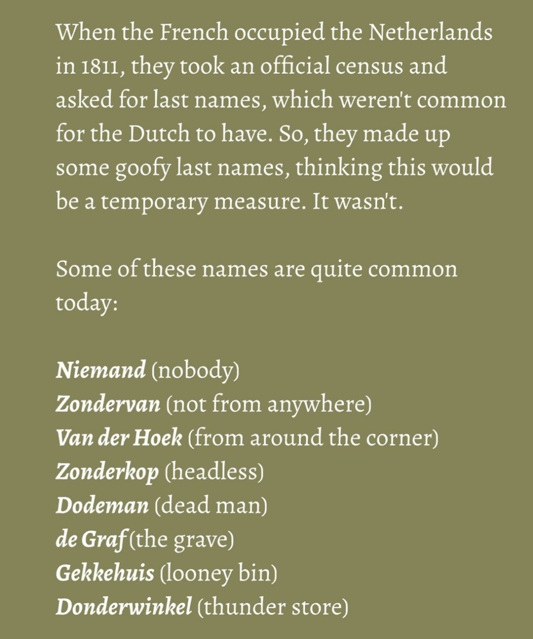 italki - 🤣 The Dutch have some funny names and words for sure[Image]