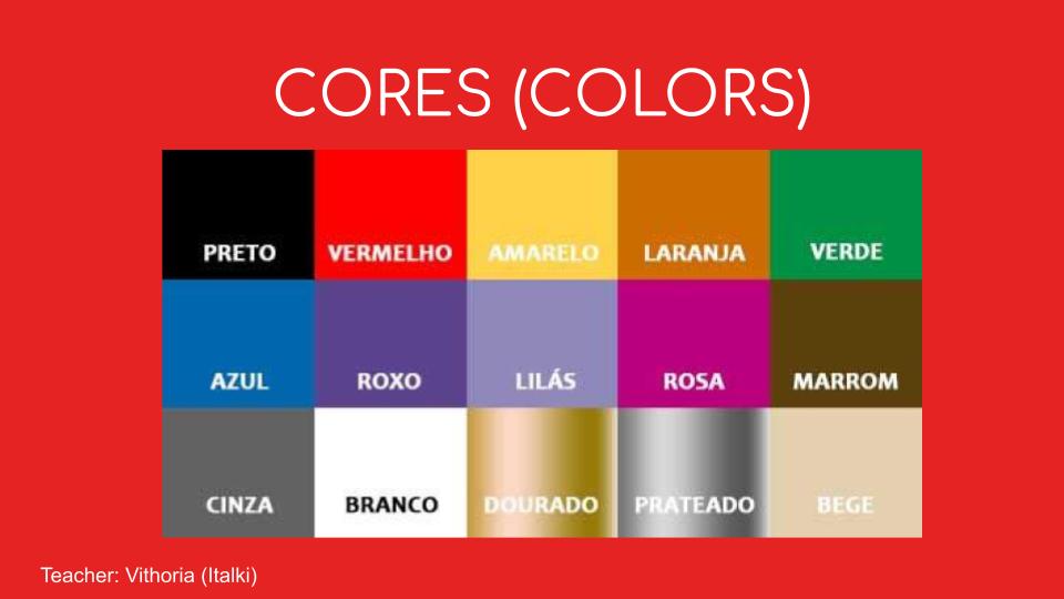 italki - Oi! Você conhece as cores em português? Aqui está uma lista ...