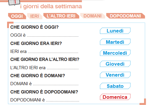 italki - Esercizio sui giorni della settimana[Image]